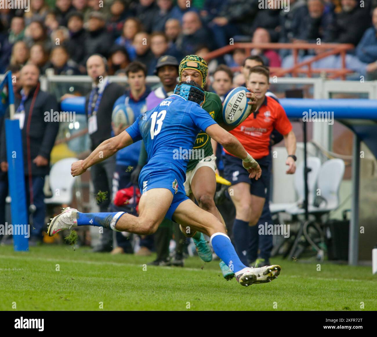 Genova, Italy, 19/11/2022, Kurt-Lee Arendse of South Africa and Juan ...