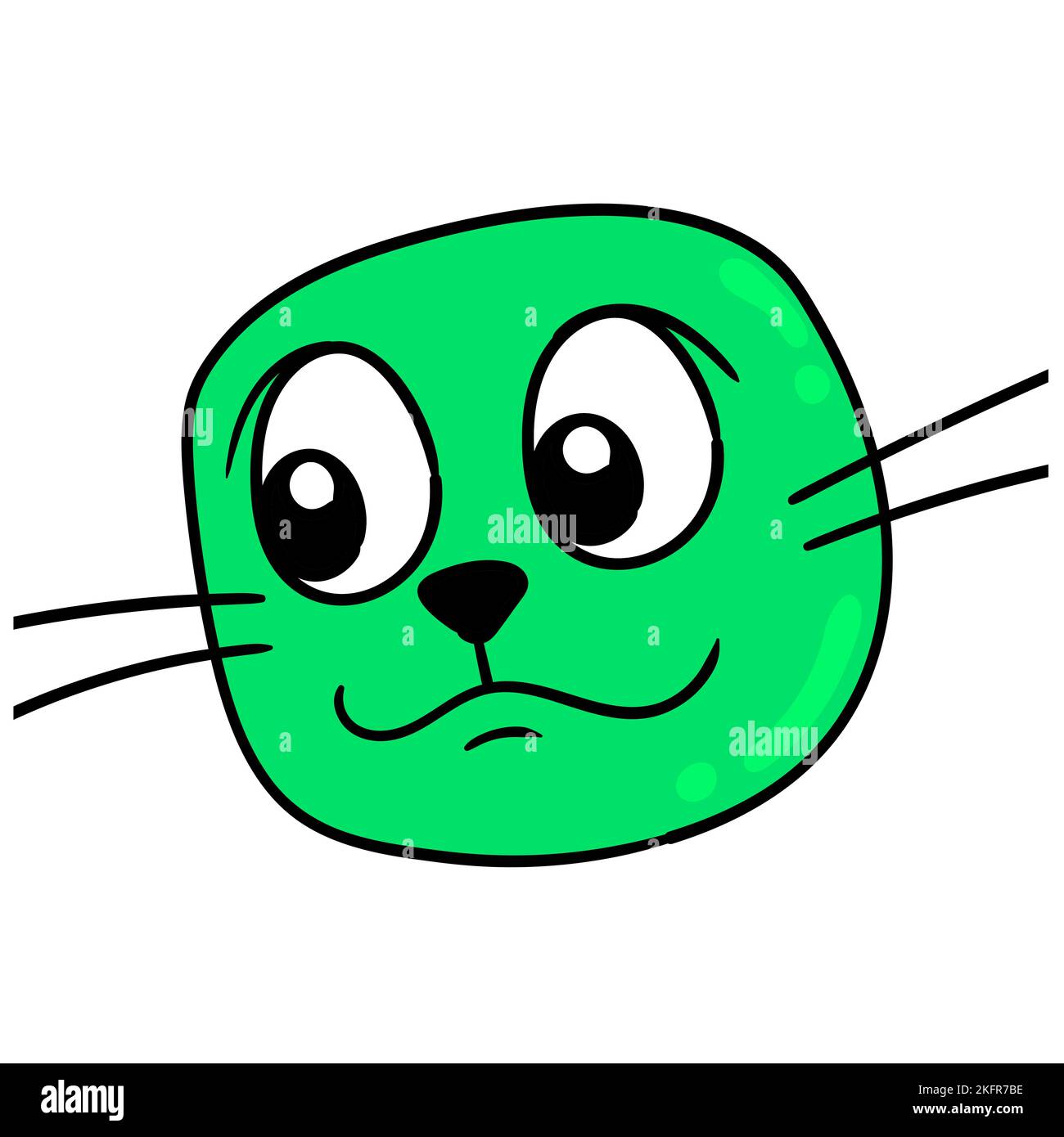 A vector illustration of a cute cartoon character face Stock Vector ...