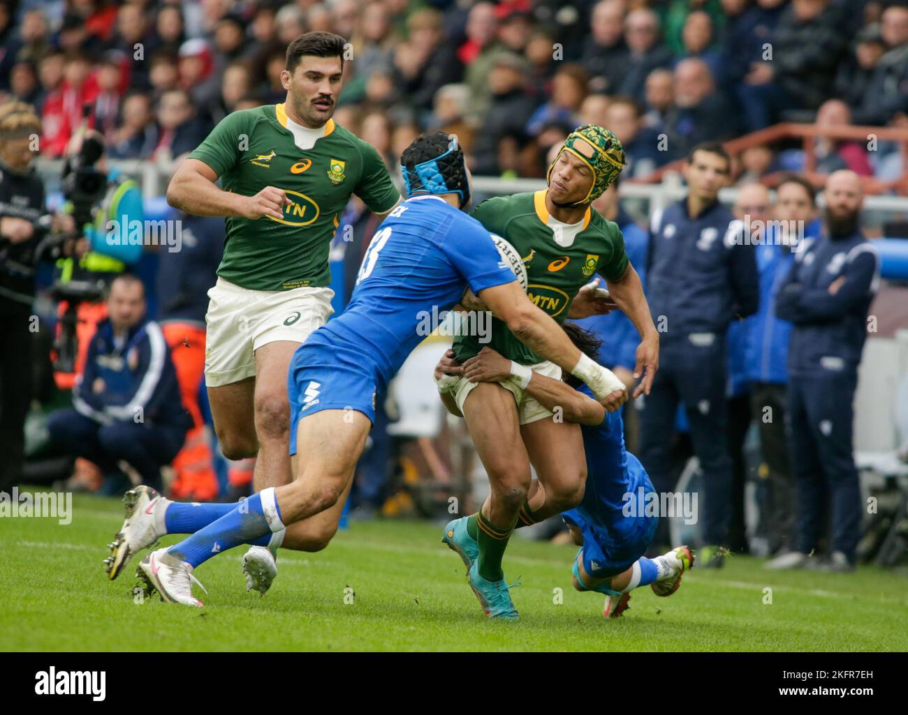 Genova, Italy, 19/11/2022, Kurt-Lee Arendse of South Africa during the ...