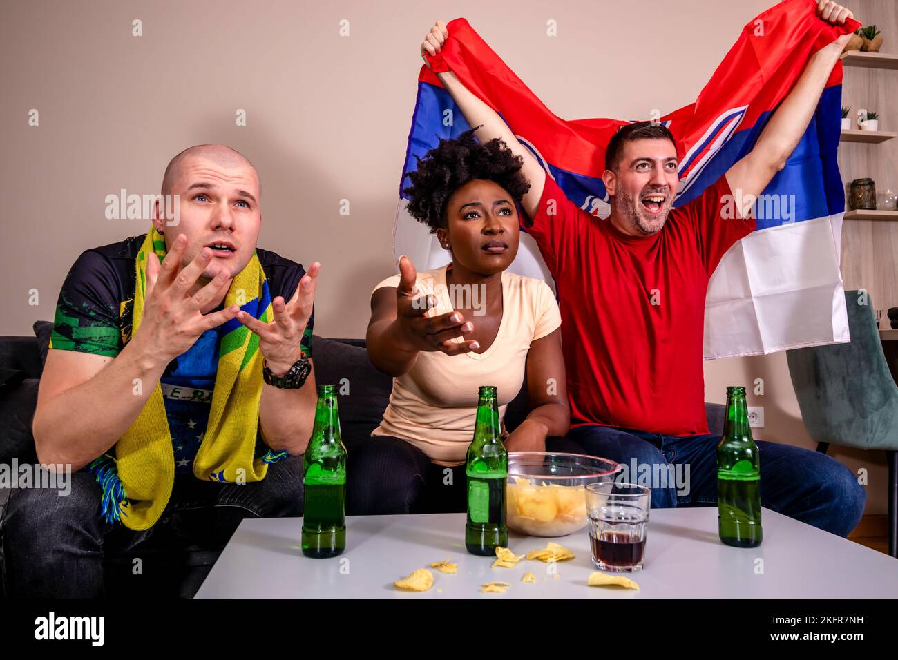 Serbia national team football fans hi-res stock photography and images ...