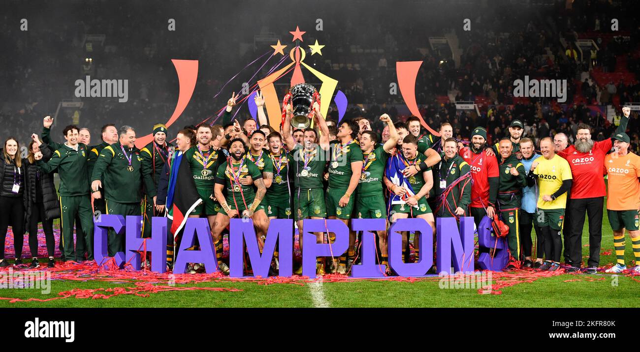 Manchester ENGLAND - NOVEMBER 19. Australia celebrates after winning ...