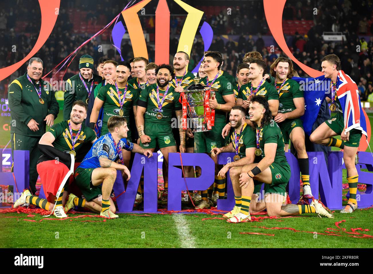 Manchester ENGLAND - NOVEMBER 19. Australia celebrates after winningthe ...