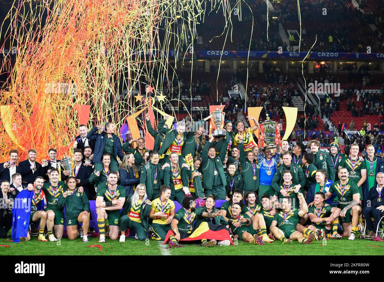 Manchester ENGLAND - NOVEMBER 19.Australia celebrates after winning the ...