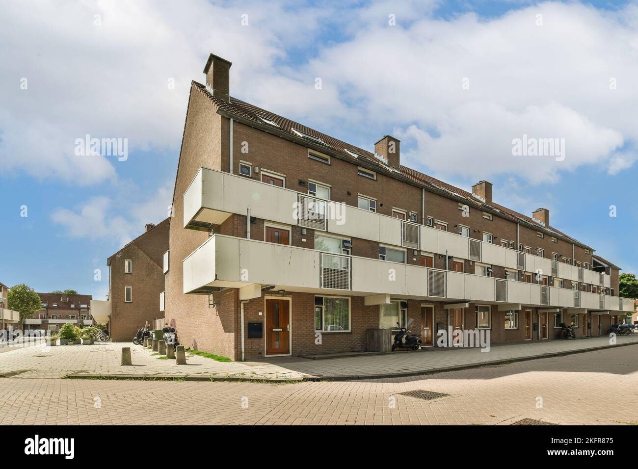 View of street near building with beauty of vegetation outside Stock ...