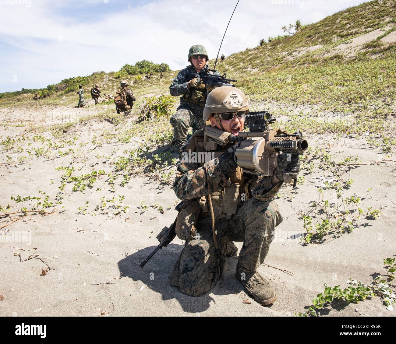 A U.S. Marine with Battalion Landing Team 2/5, 31st Marine ...