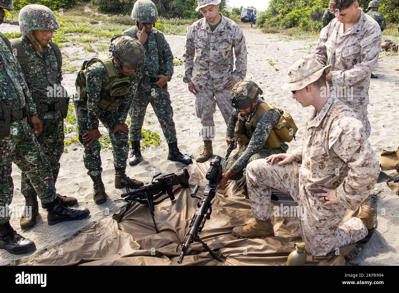 U.S. Marine Corps Lance Cpl. Cameron Roof, a machine gunner with ...