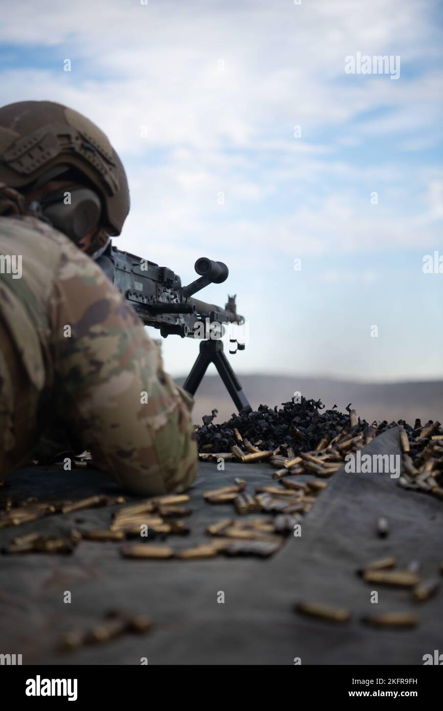 U.S. Air Force Airman First Class Blaine Hale, student, sends bullets ...