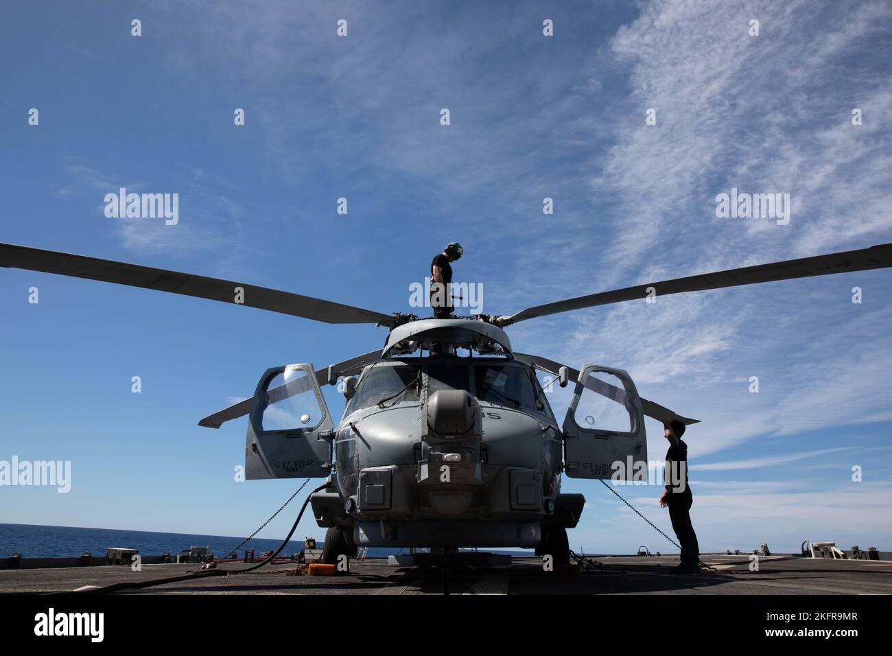 221003-N-TC847-1004 IONIAN SEA (Oct. 3, 2022) Sailors assigned to the ...