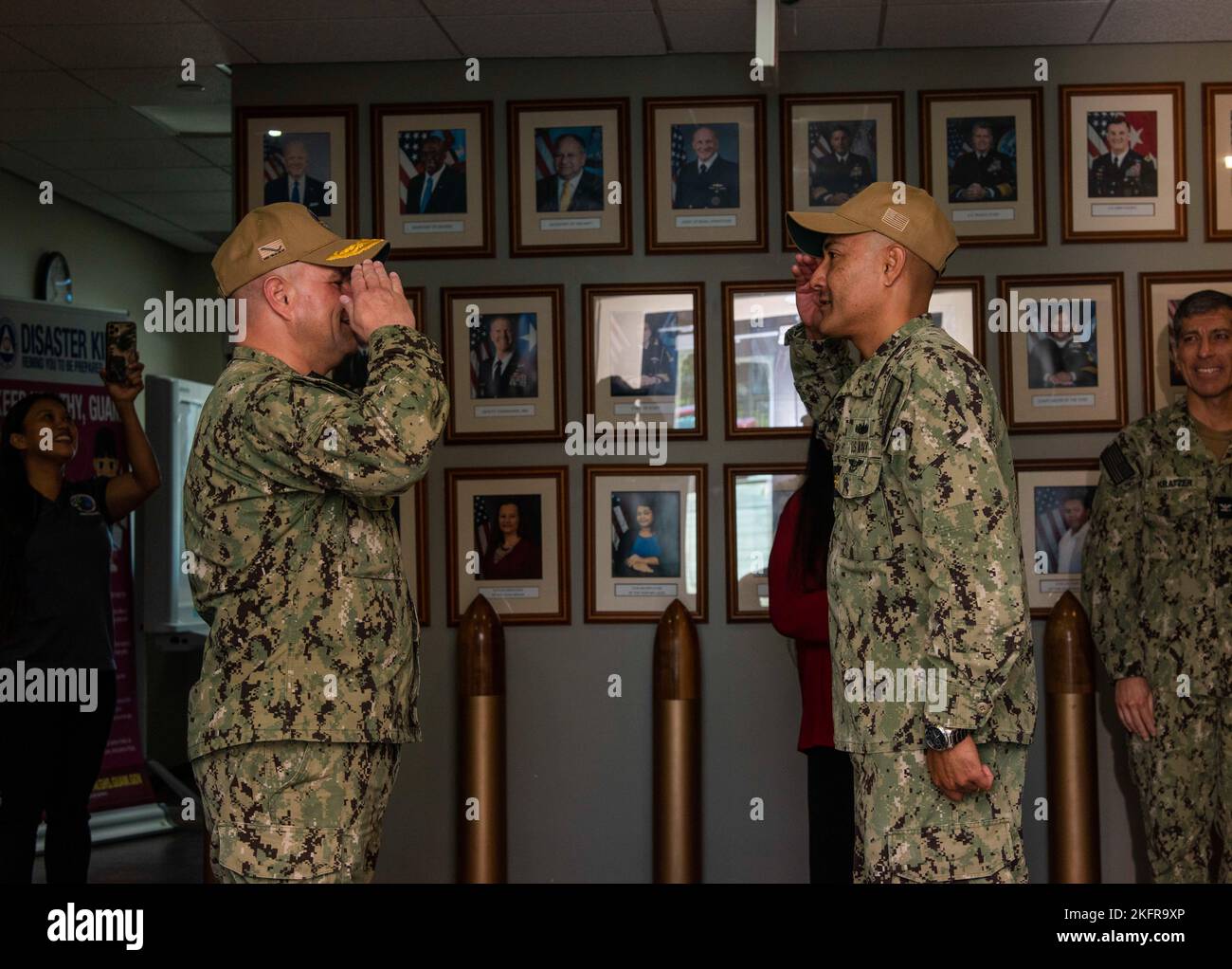 ASAN, Guam (Oct. 3, 2022) - Lt. Cmdr. Roger Blake receives an ovation ...