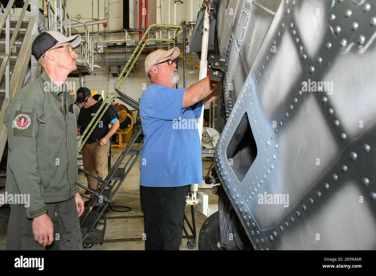 Fleet Readiness Center East (FRCE) H-53 Military Branch head and CH-53 ...