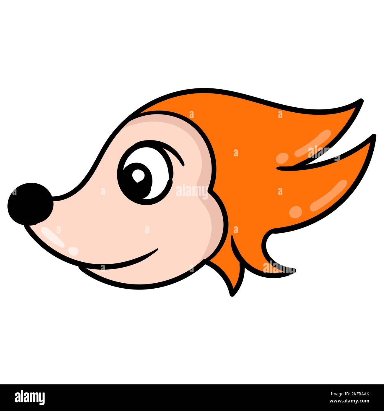 A cartoon character vector design drawing on a white background Stock ...