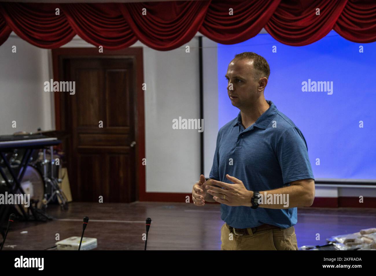 U.S. Marine Corps Lt. Col. Matthew Verdin, commanding officer of Combat ...