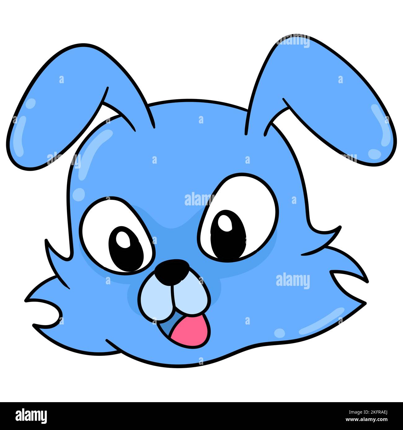 A vector illustration of a cute cartoon character face Stock Vector ...