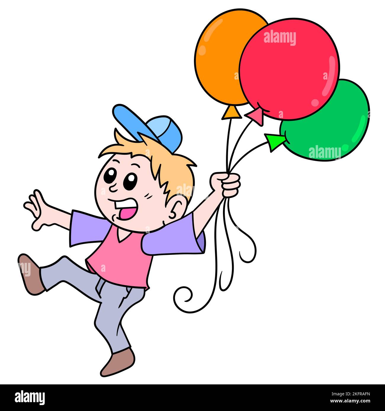 A cartoon character vector design drawing on a white background Stock ...