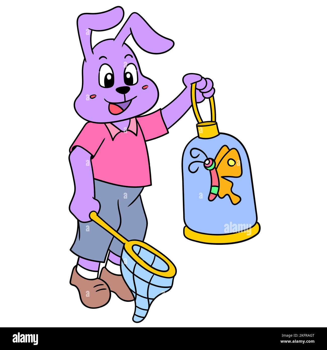 A cartoon character vector design drawing on a white background Stock ...
