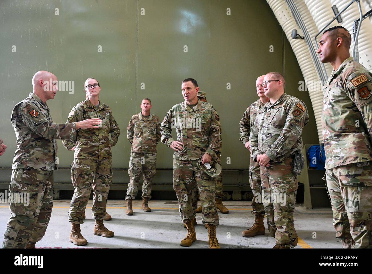 Col. Calvin Powell, left, 39th Air Base Wing commander, briefs Lt. Gen ...