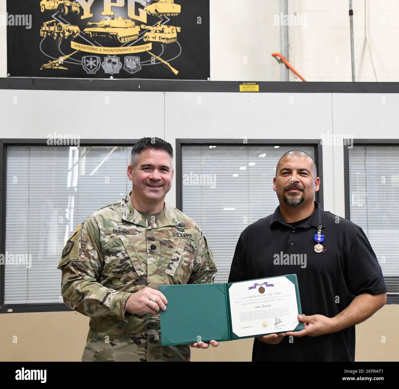 Jose Guevara with recognized by Yuma Test Center Commander Lt. Col ...