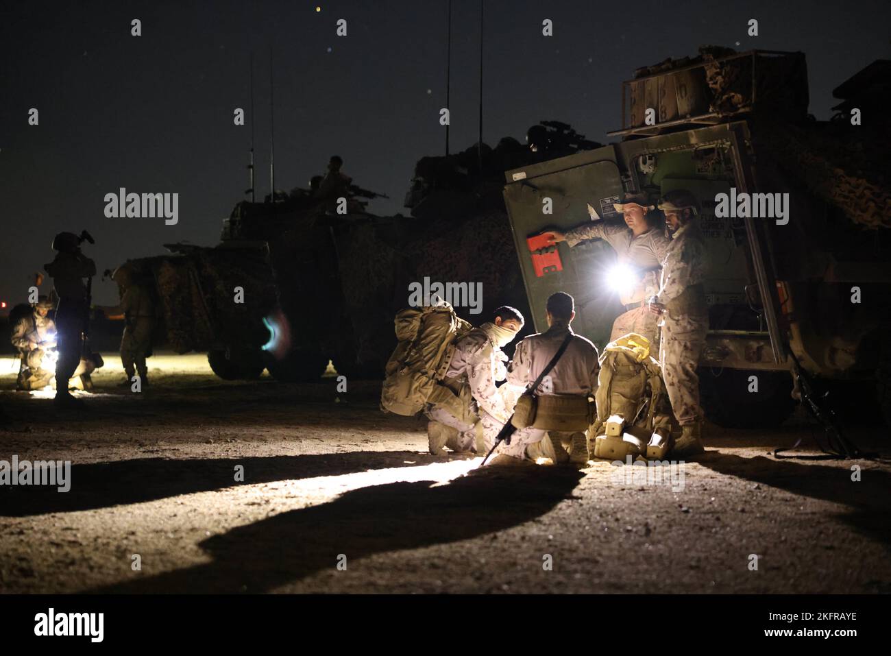 U.S. Marines with Headquarters Company, 3rd Light Armored ...