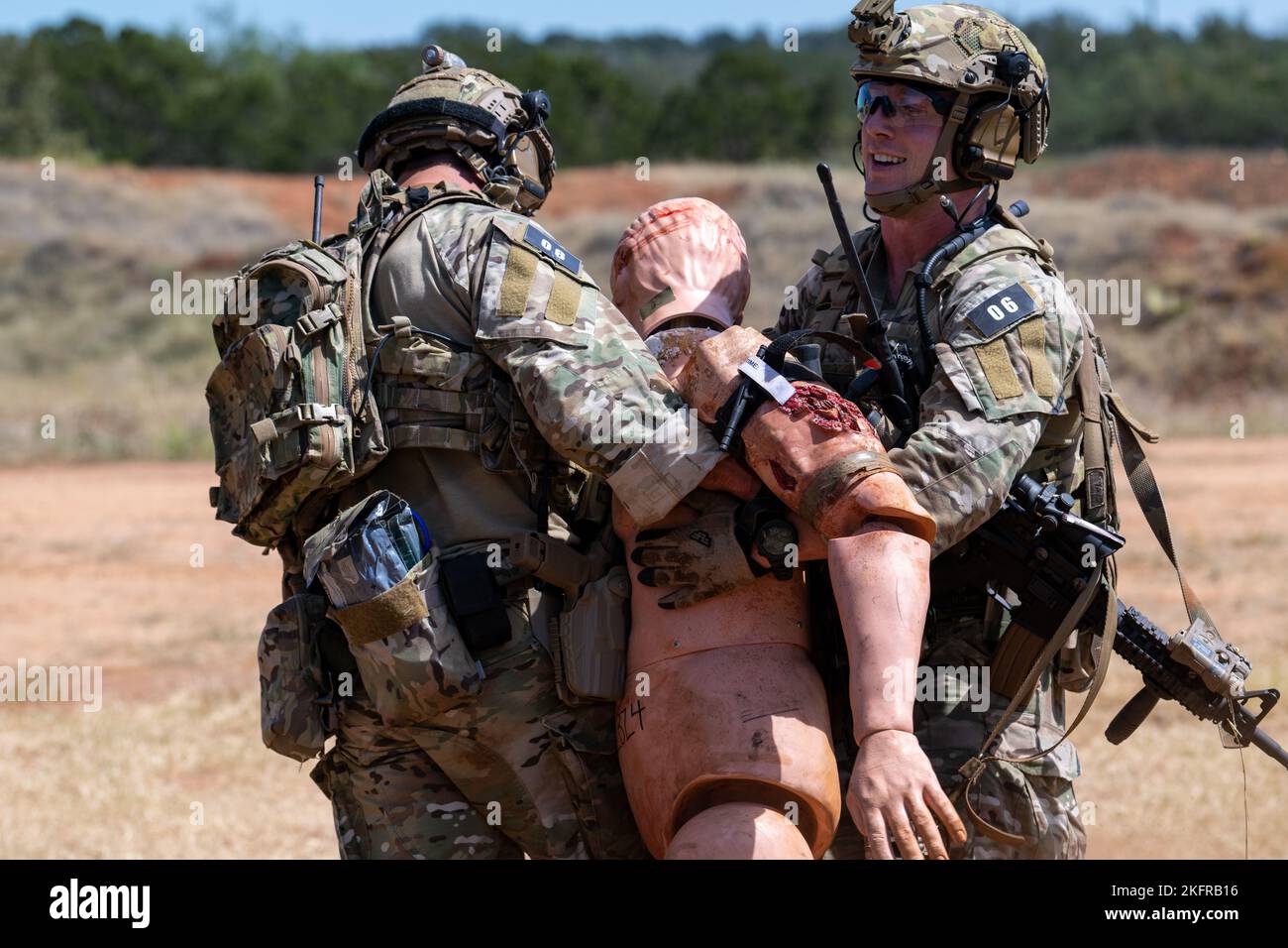 U.S. Air Force 1st Lt. Eric Sanderson, right, 13th Air Support ...