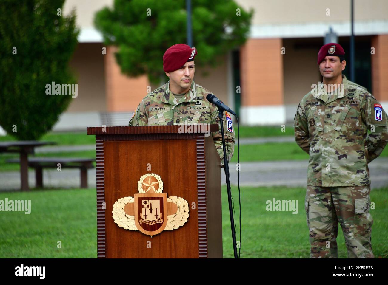 U.S. Army incoming Command Sgt. Maj. Frank E. Batts, Command Sgt. of ...