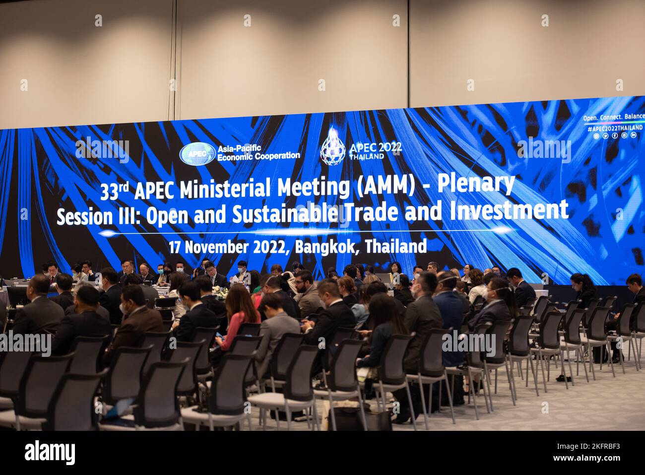 Bangkok, Thailand. 17th Nov, 2022. APEC ministers and delegates at the ...
