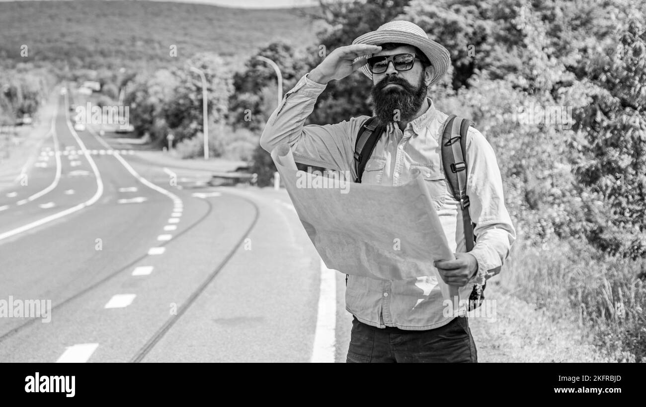 What is there. Tourist with map see familiar landmark. Seems finally ...