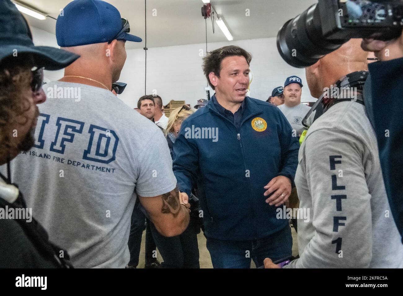 Florida Gov. Ron DeSantis and the Adjutant General of Florida, U.S. Air ...