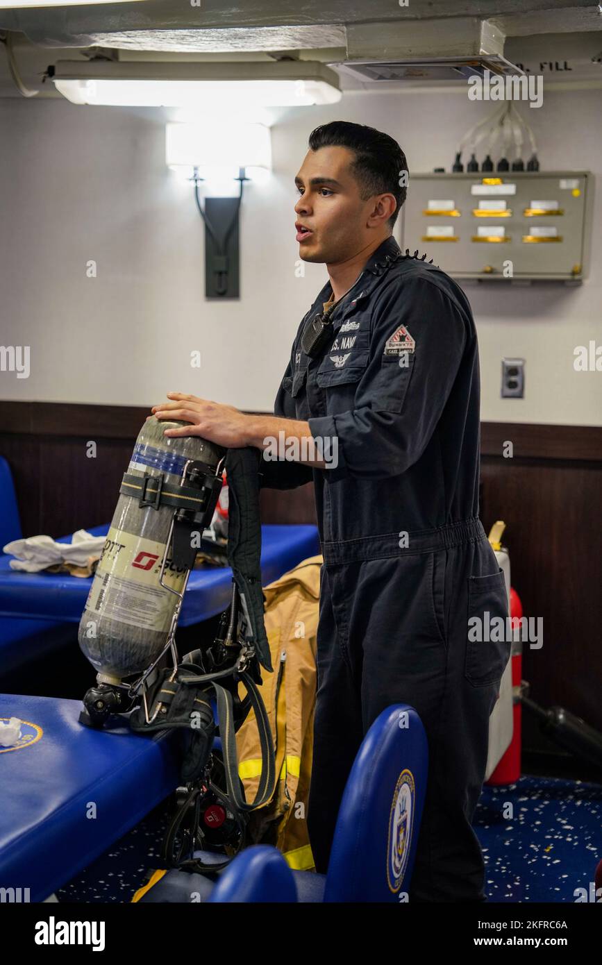 SAN FRANCISCO (Oct. 4, 2022) – Damage Controlman 2nd Class Oscar Garcia ...