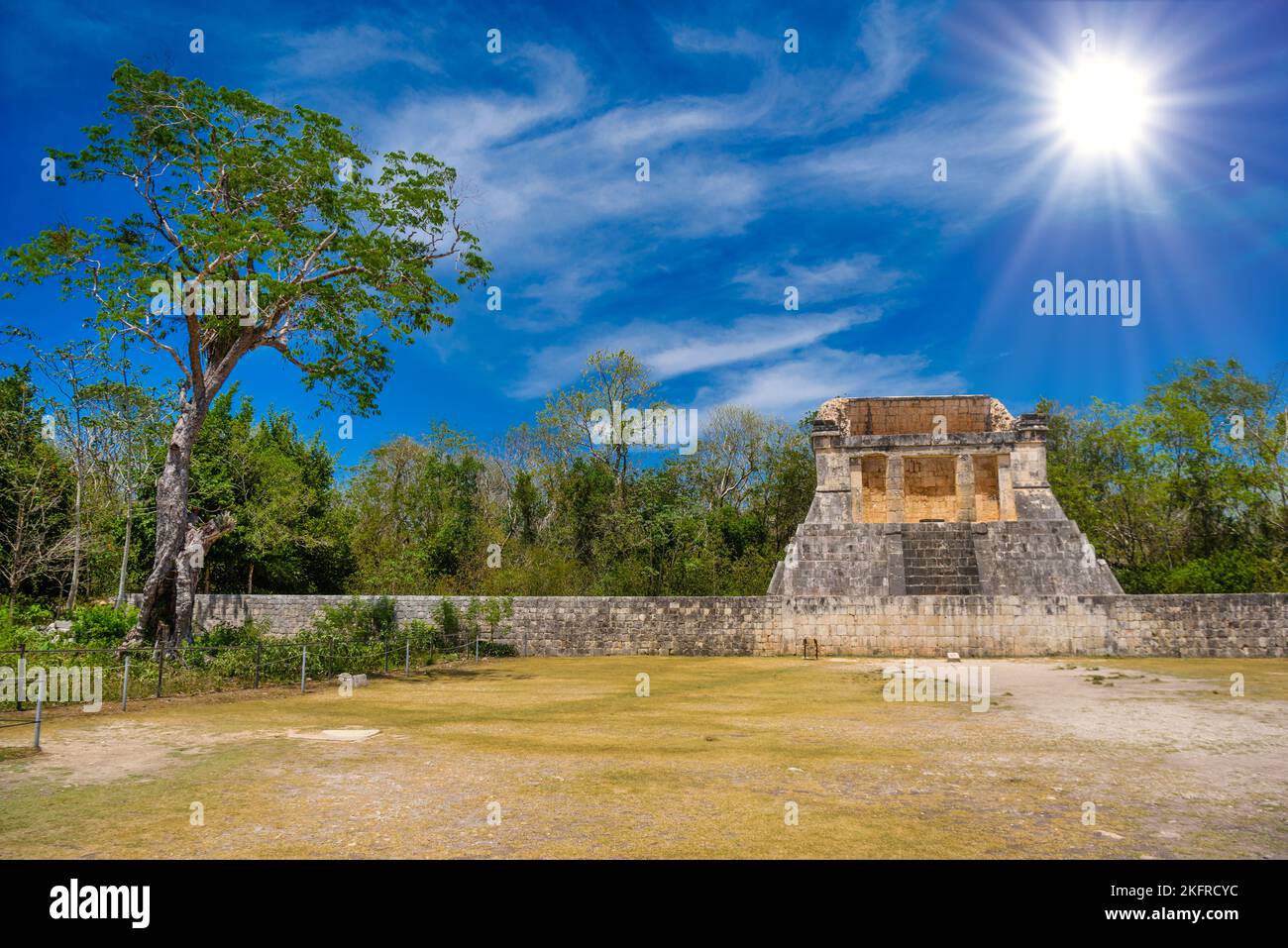 Temple of the Bearded Man at the end of Great Ball Court for playing ...