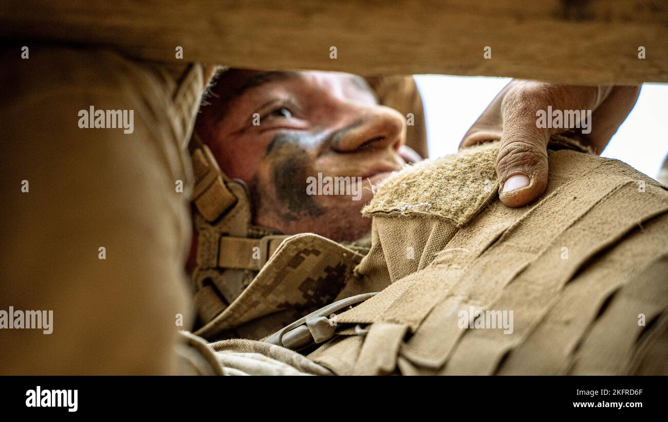 A U.S. Marine Corps recruit with Echo Company, 2nd Recruit Training ...