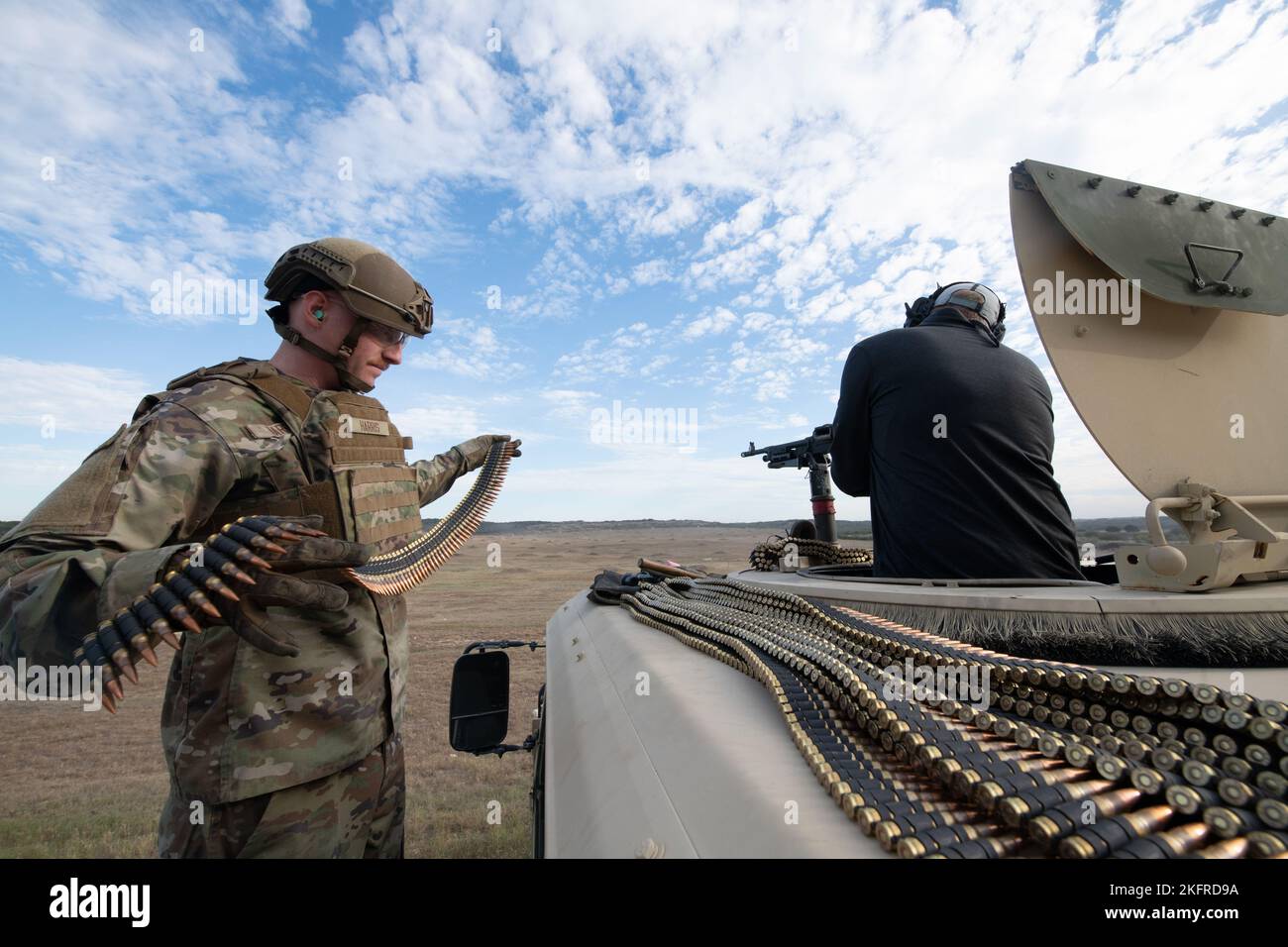 U.S. Air Force Airman Basic Ethan Harris, a Lightweight Machine Gun ...