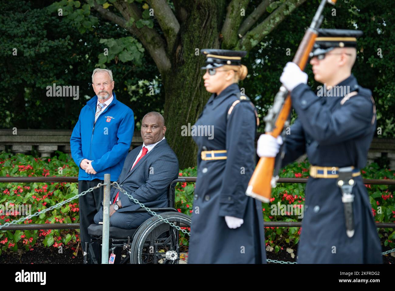 Bob Quackenbush (left), deputy chief of staff, Arlington National ...