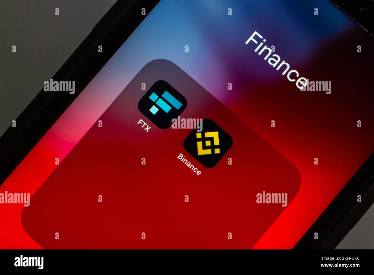 Vancouver, CANADA - Nov 19 2022 : Icons of FTX and Binance are seen in ...