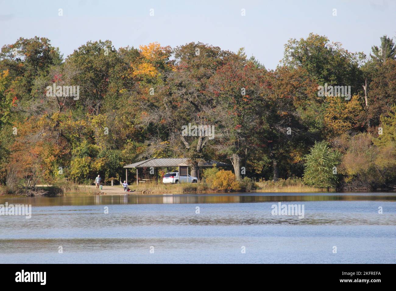 A fall colors scene is shown Oct. 4, 2022, at Big Sandy Lake on South ...