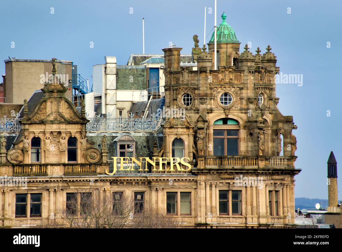 aerial rooftop view of the jenners building on princes street Stock ...