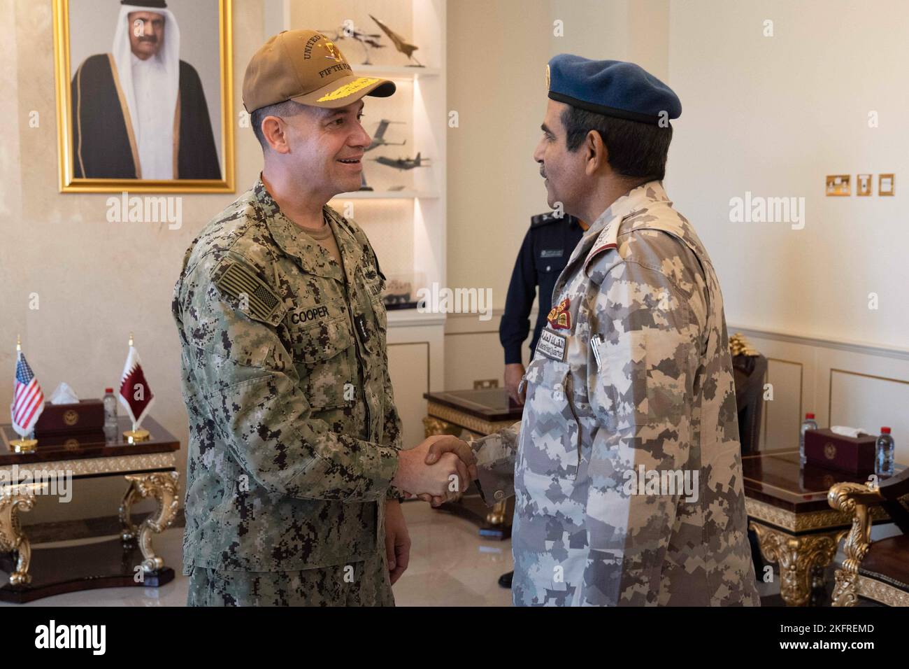 221004-N-ZA692-1005 AL UDEID AIR BASE, Qatar (Oct. 4, 2022) Vice Adm ...