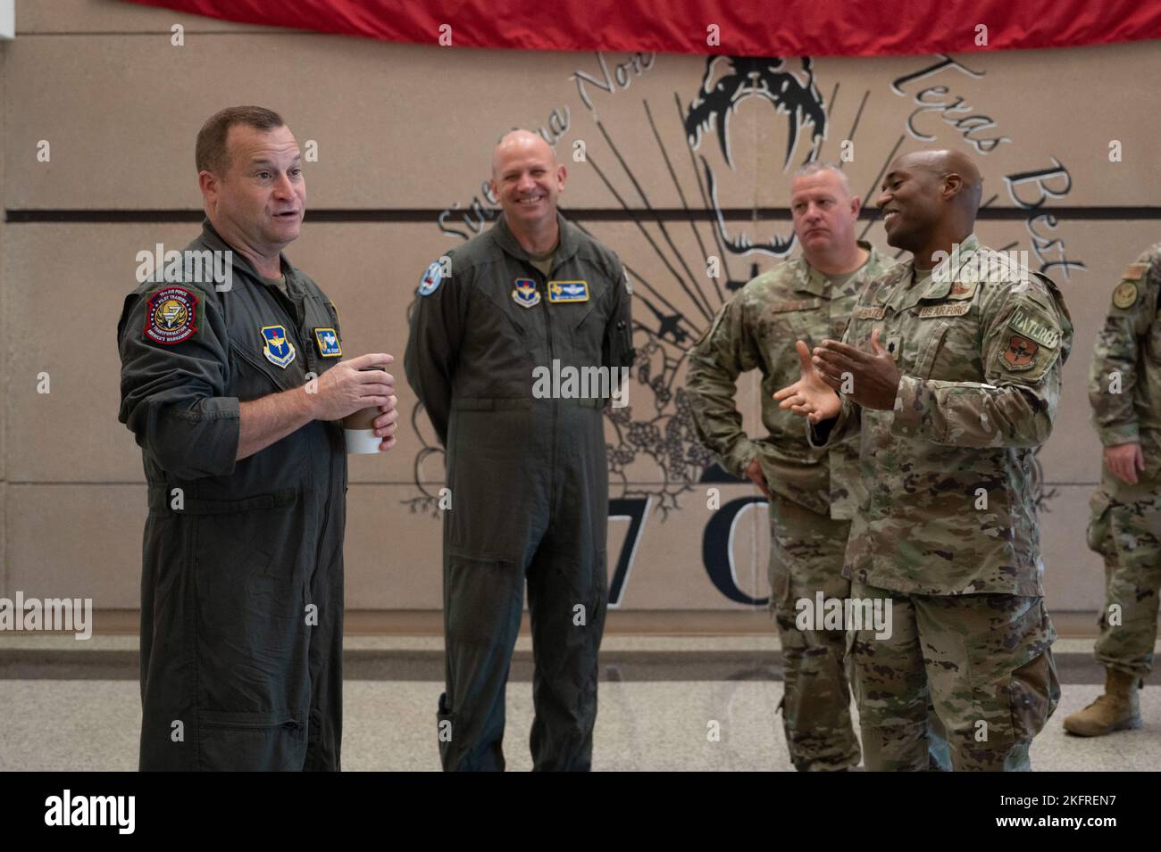 U.S. Air Force Maj. Gen. Phillip Stewart (left), 19th Air Force ...