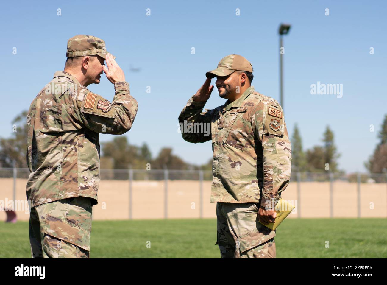 U.S. Air Force Senior Airman Andrew Melis, right, 60th Security Forces ...