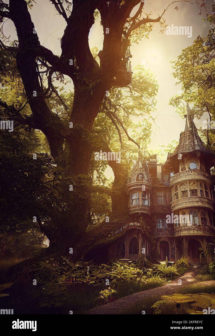 Realistic castle hi-res stock photography and images - Alamy