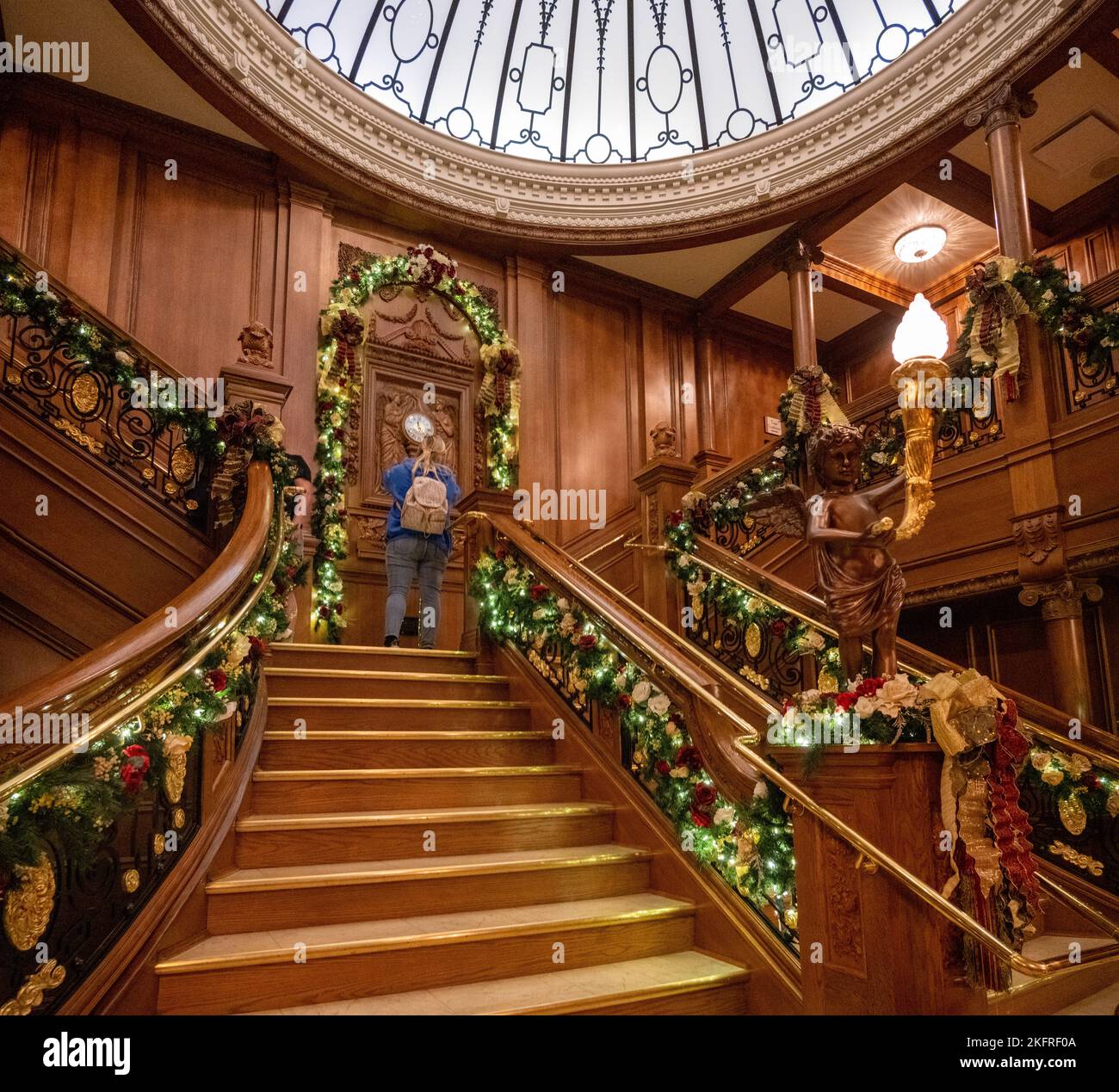 A recreation of Titanic's Grand Staircase Stock Photo - Alamy