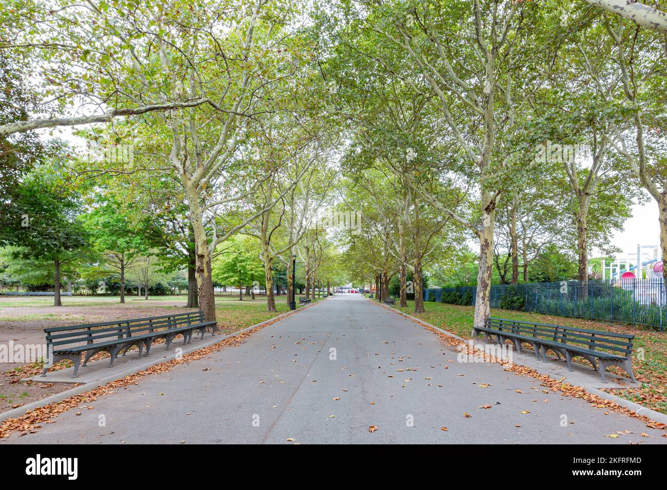 Overcast view of the Flushing Meadows Corona Park at New York Stock ...