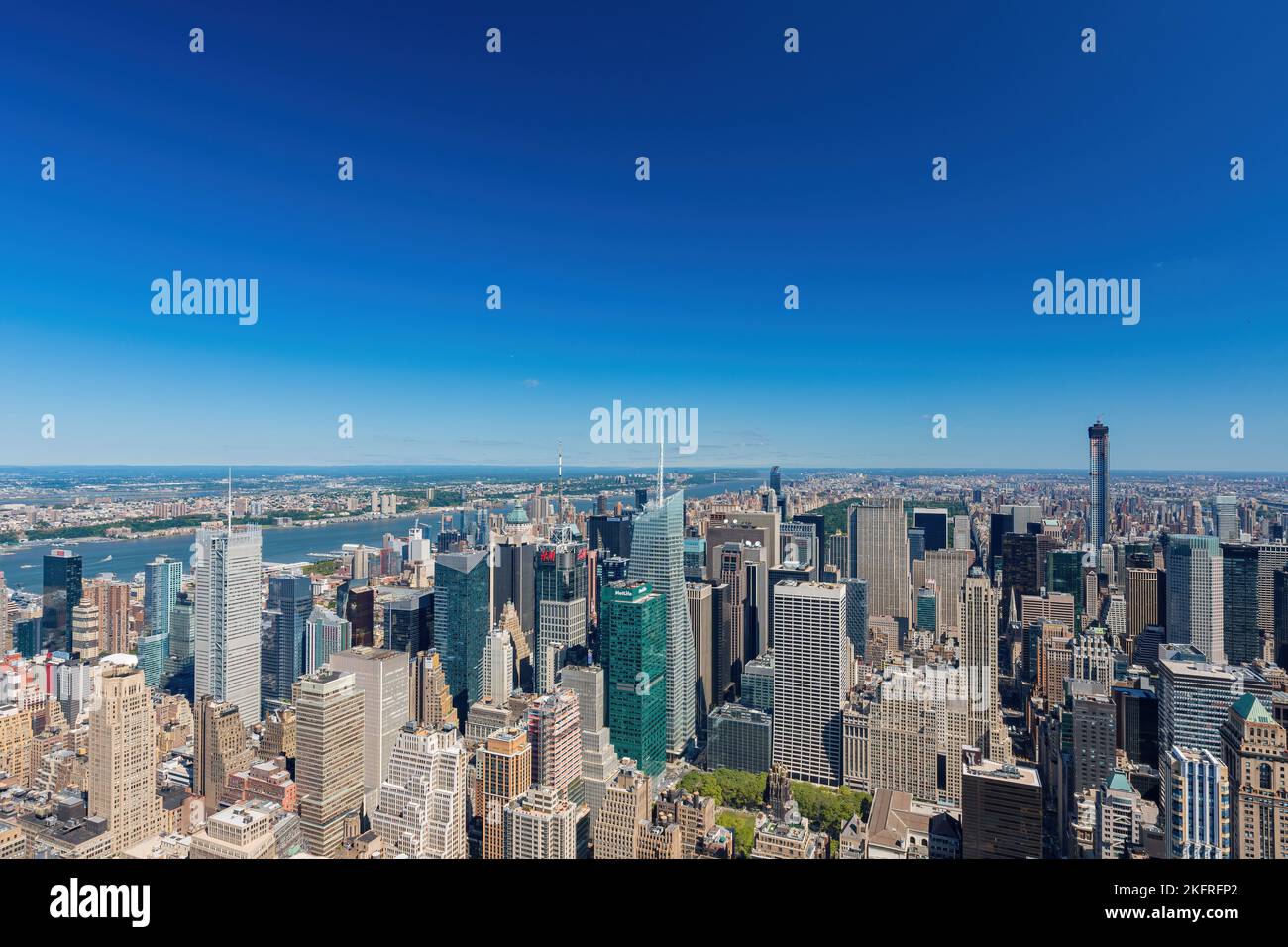 Aerial view of New York City cityscape at New York Stock Photo - Alamy
