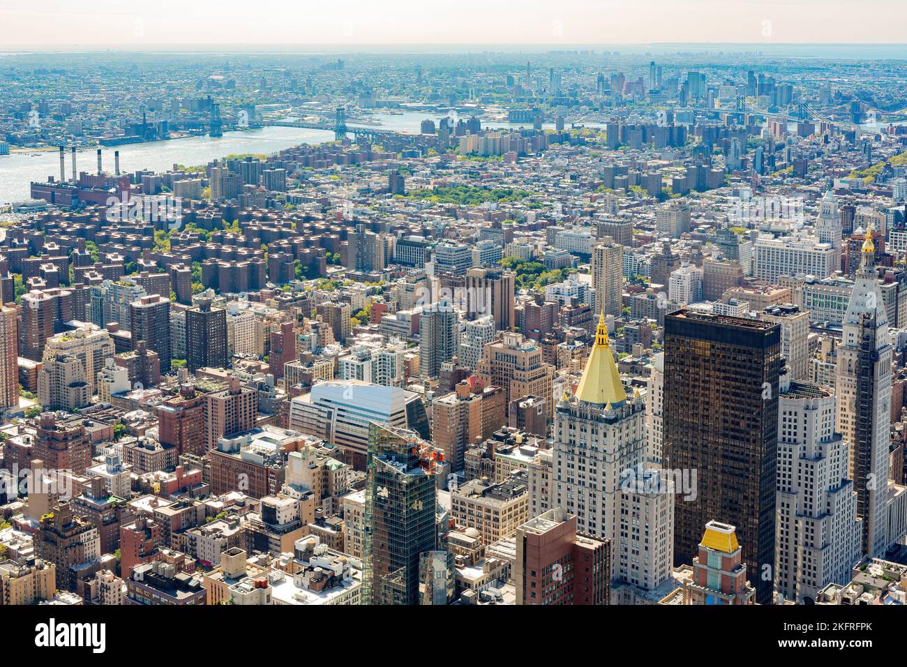 Aerial view of New York City cityscape at New York Stock Photo - Alamy