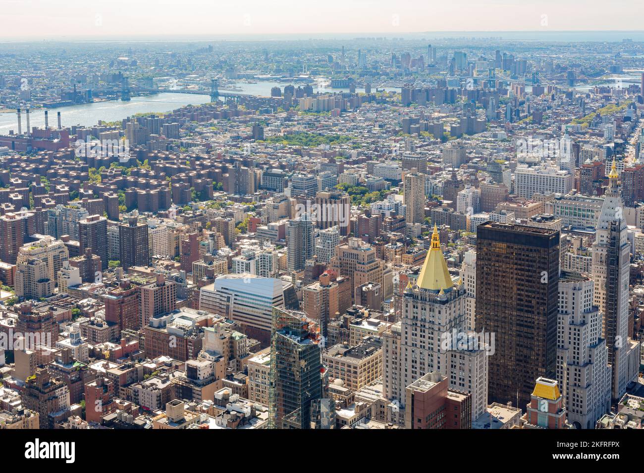 Aerial view of New York City cityscape at New York Stock Photo - Alamy