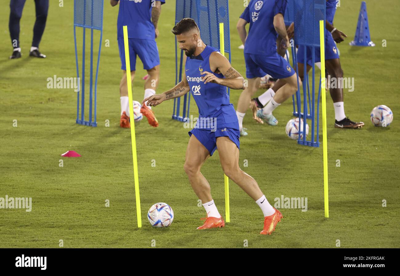 Doha, Qatar - November 19, 2022, Olivier Giroud of France during Team ...