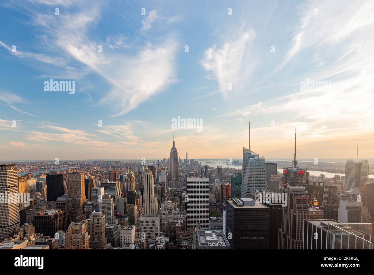 Aerial view of New York City cityscape at New York Stock Photo - Alamy