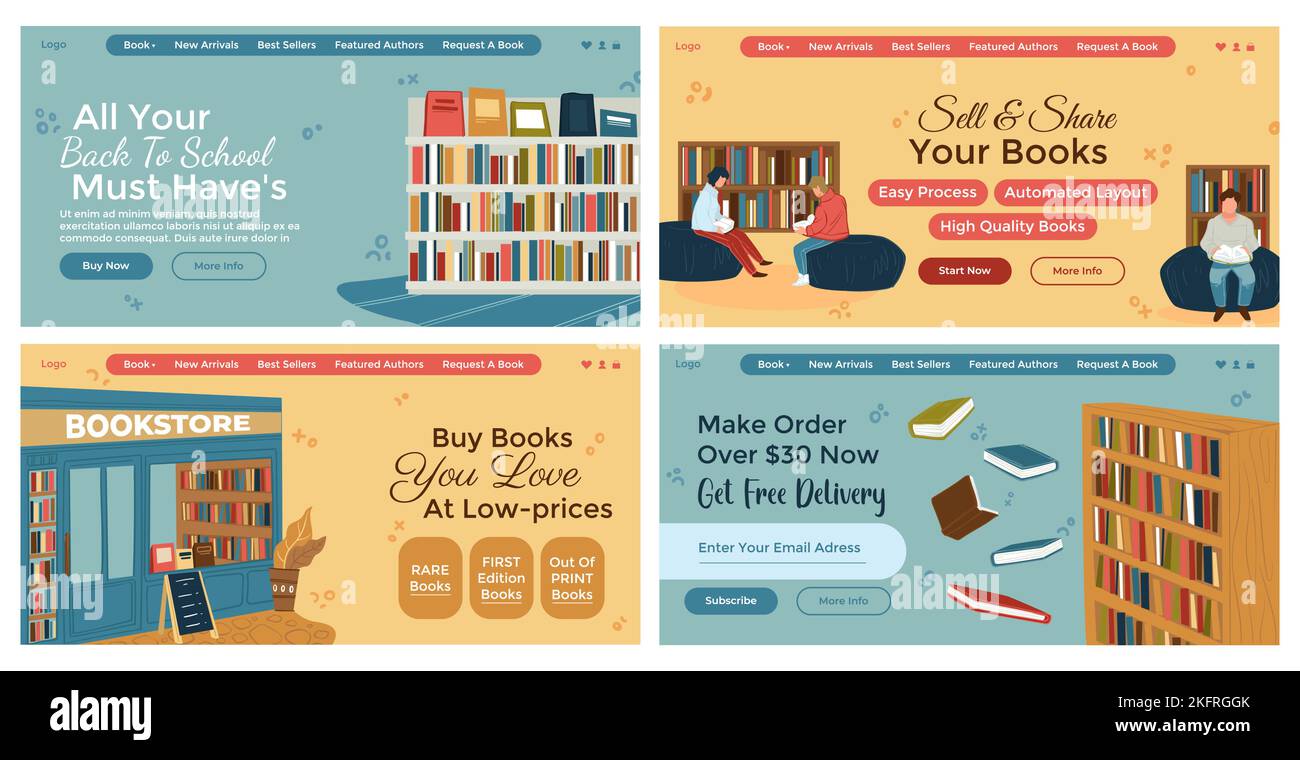 Online book store interface hi-res stock photography and images - Alamy