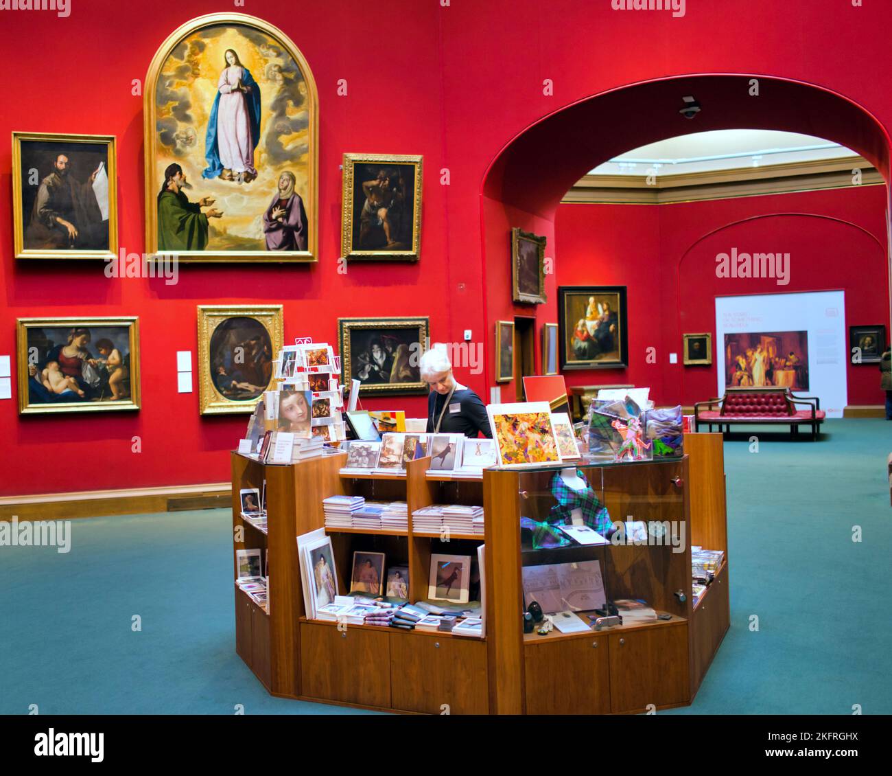 gift counter Scottish National Gallery interior Stock Photo - Alamy