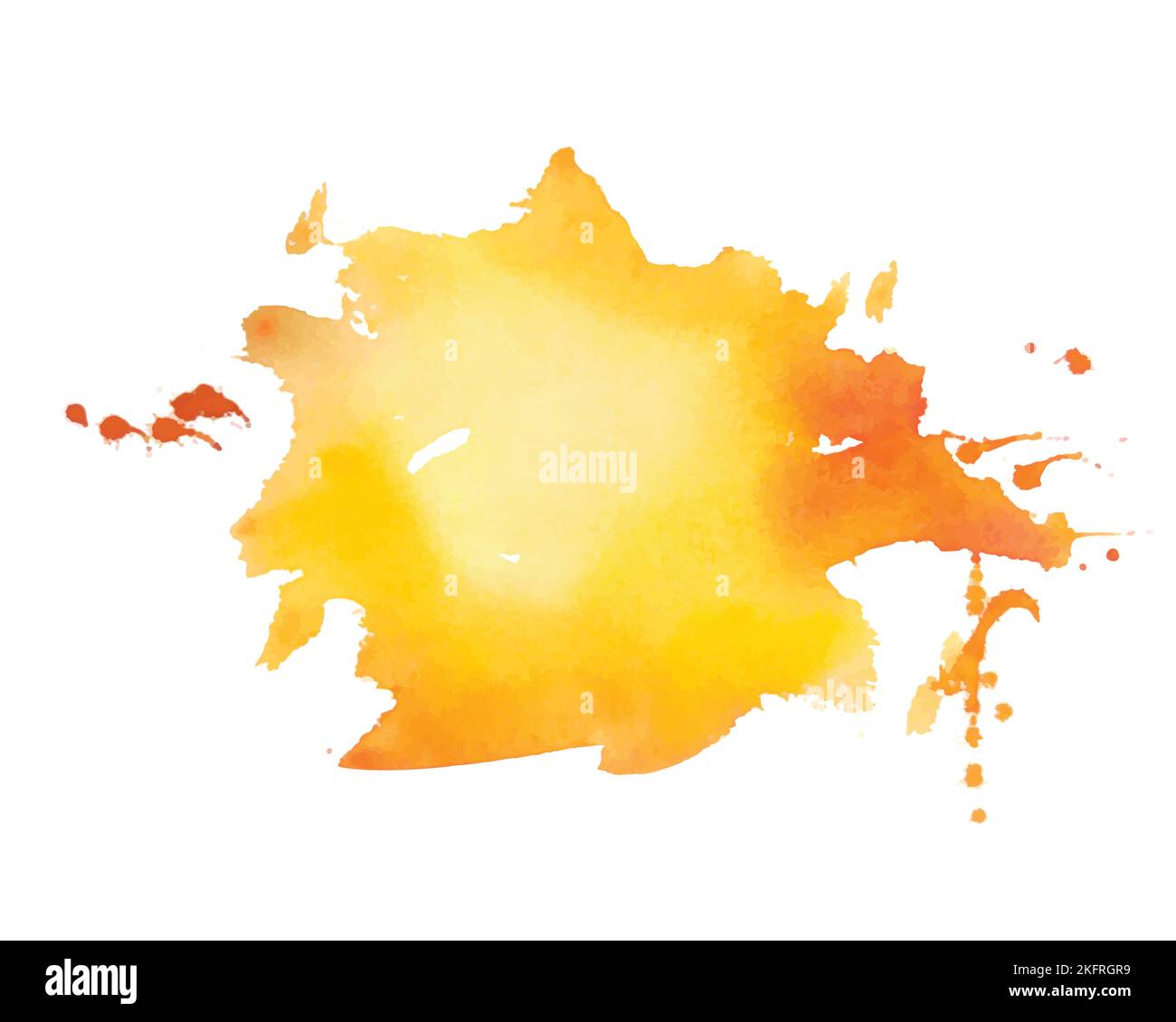 abstract yellow watercolor ink splatter background vector Stock Vector ...