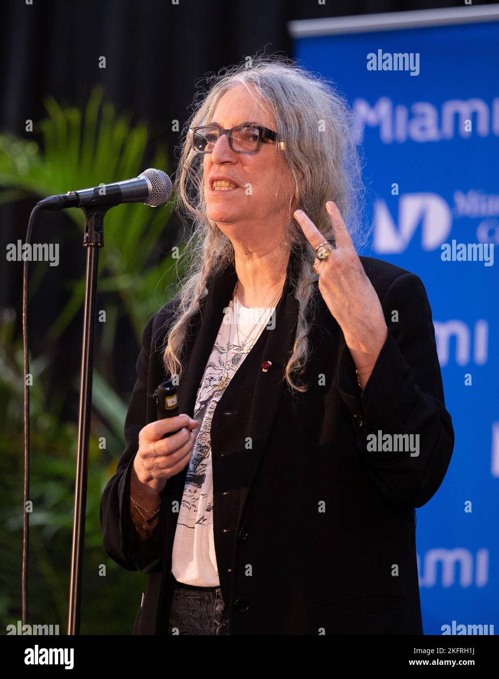 MIAMI, FL-NOV 18: Patti Smith is seen during her book presentation “A ...